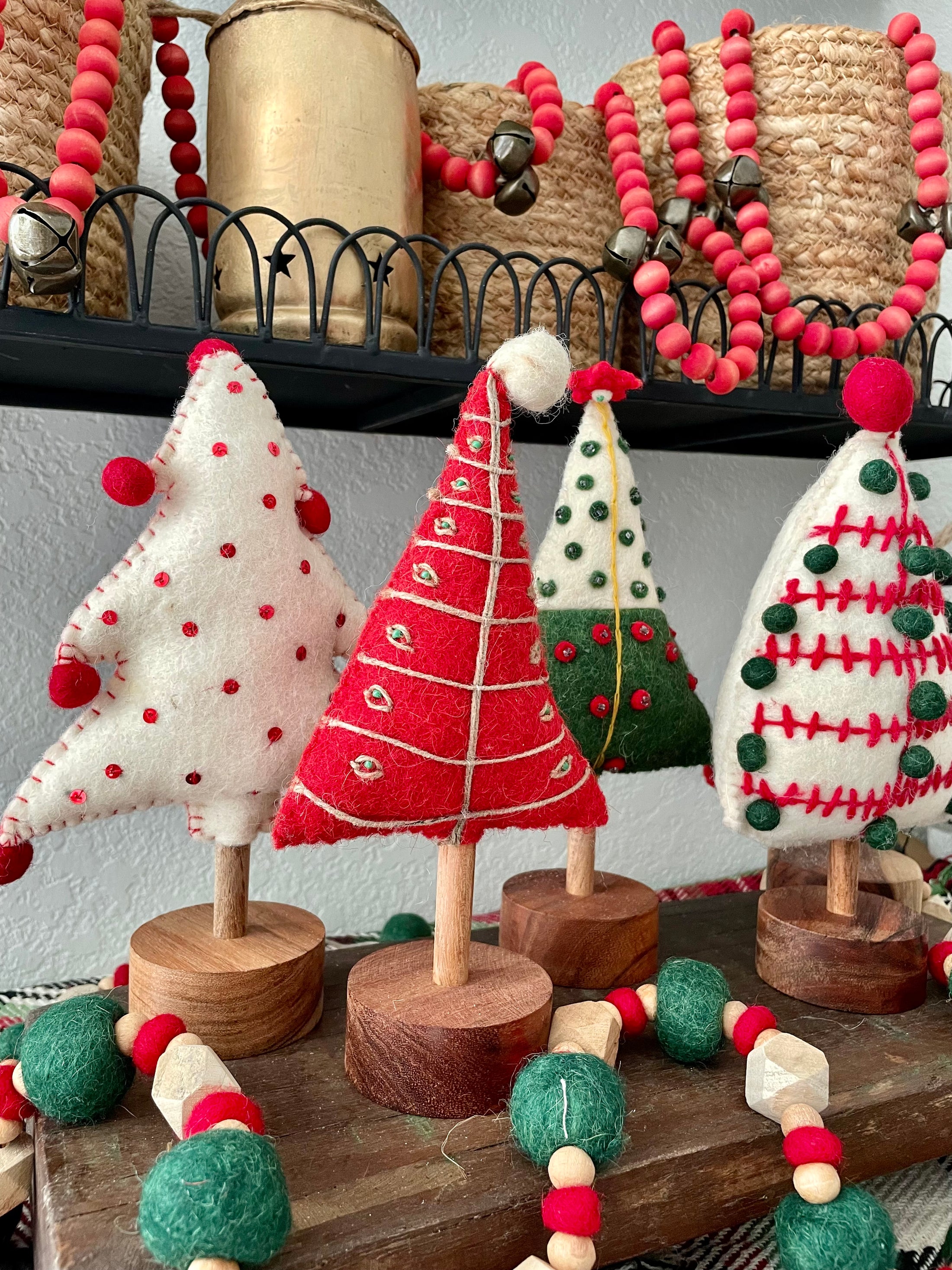 Handmade Wool Felt Tree w/ Embroidery – Terra Cottage