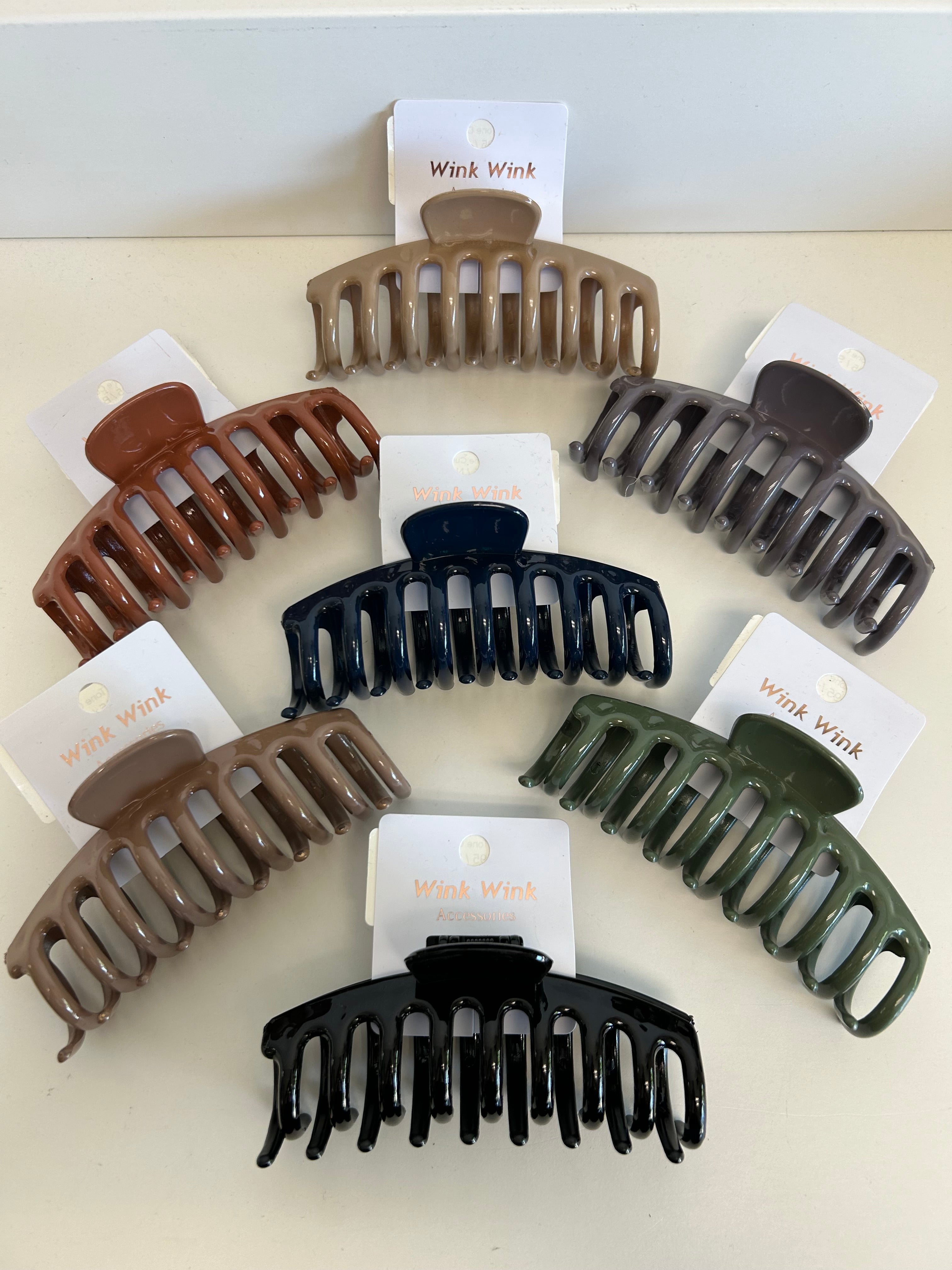 Glossy Earth Tone Curve Claw Clips – Terra Cottage