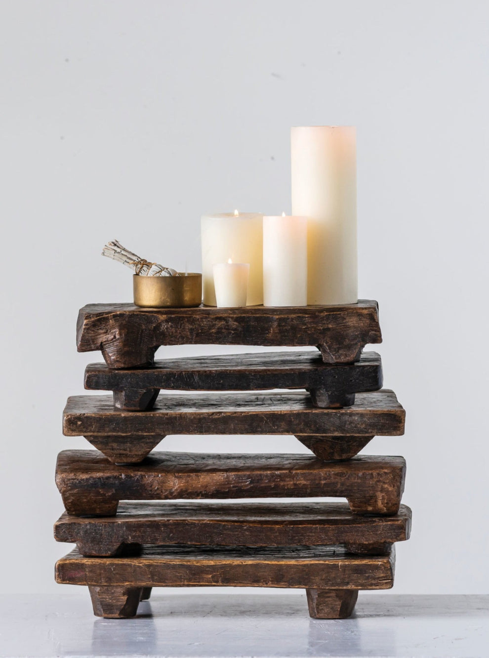 Decorative Wood Pedestal Riser – Terra Cottage