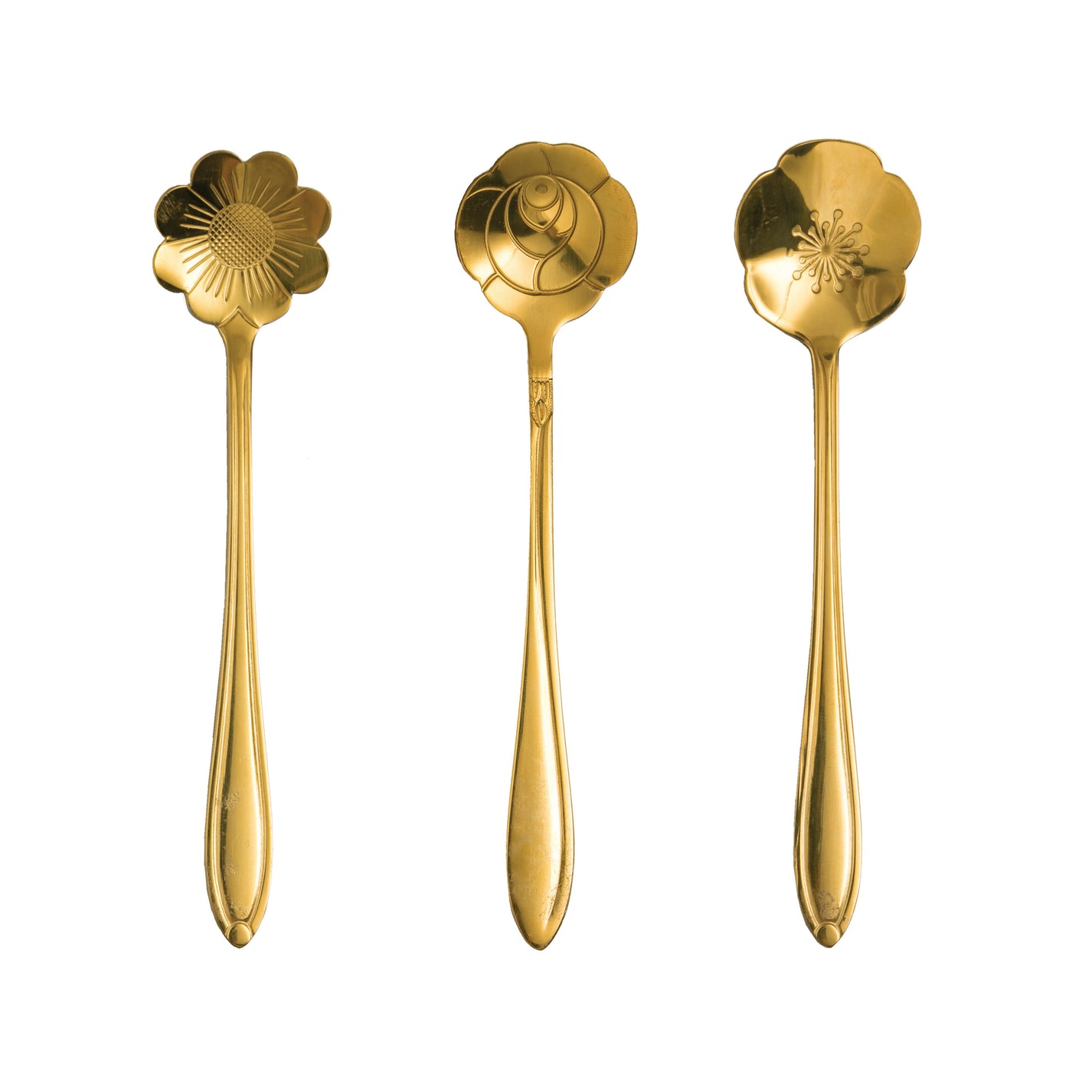 Gold Flower Shaped Spoons – Terra Cottage