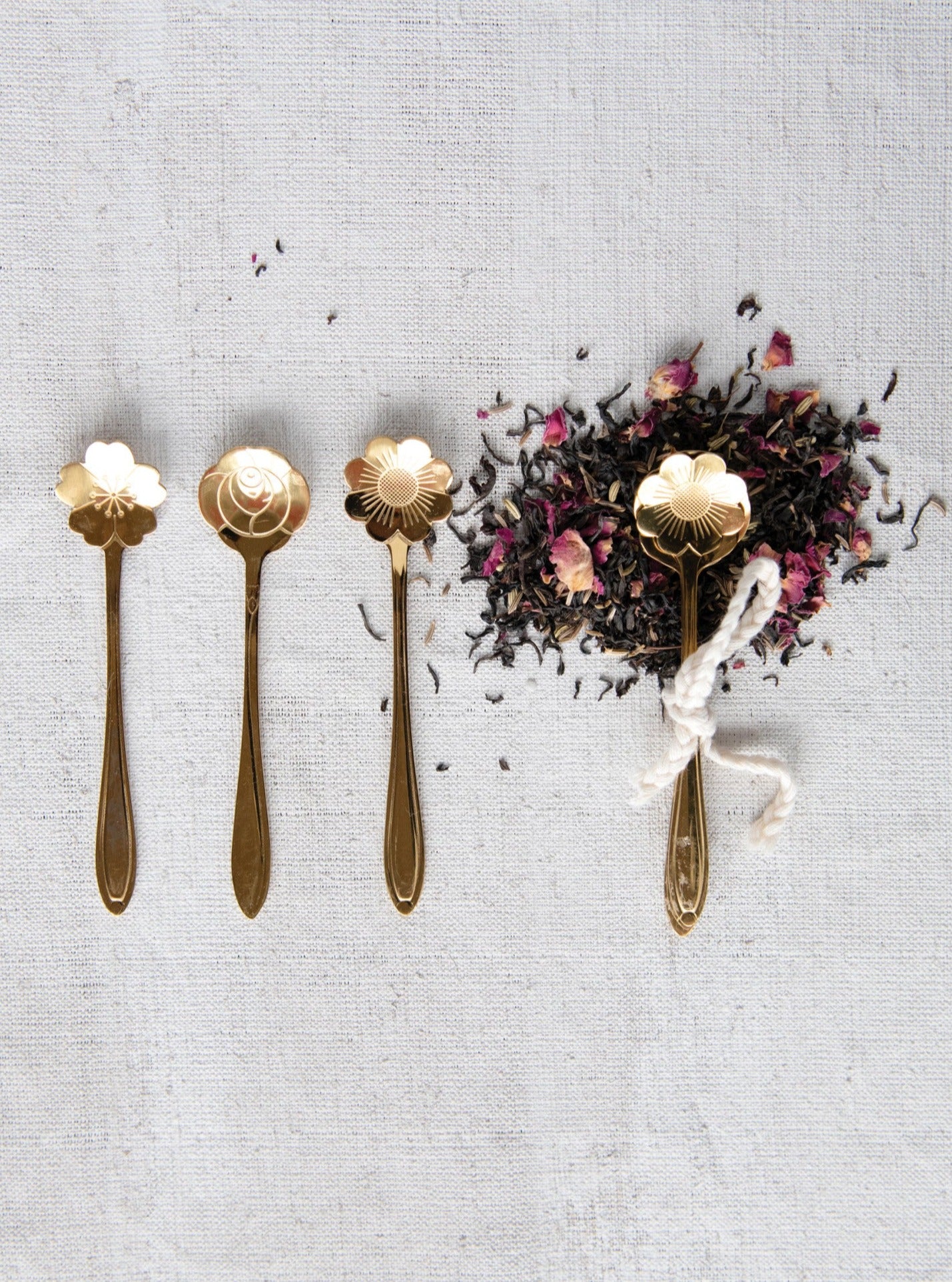 Gold Flower Shaped Spoons – Terra Cottage