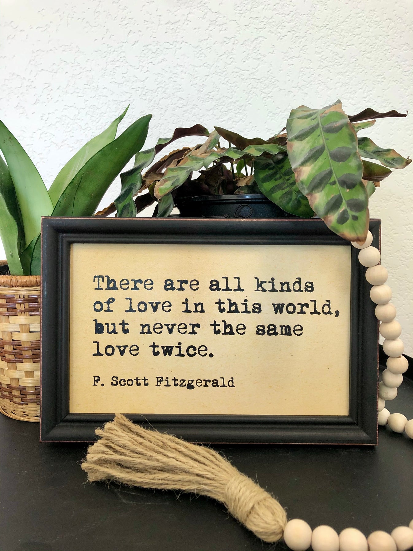 Framed Wall Quote - F. Scott Fitzgerald – Terra Cottage